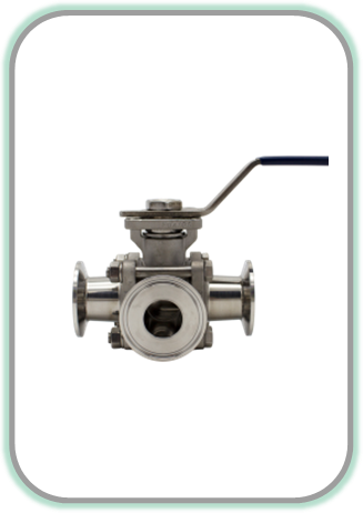 QSM Tru-Flow EA-3308-SN 3-Way Ball Valve